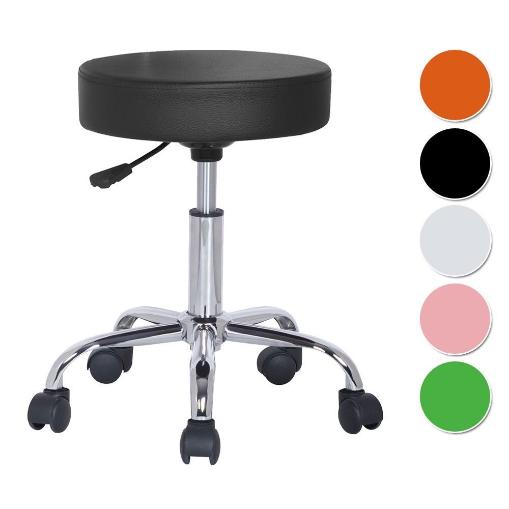 Deal Dhamaal Height-Adjustable Swivel, Revolving Stool with Wheels ...