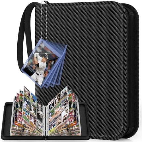 Amazon.com: COYORO Large Capacity Sports Card Binder with Zipper, 9 ...