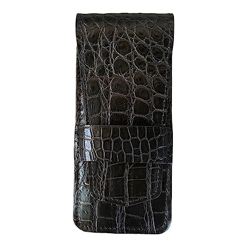 Amazon.com: Handmade Black Alligator Pen Case, Alligator Pen Holder ...