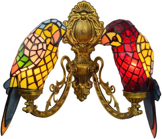 Tiffany Parrot Wall Sconce Lamp, XINDAR LED Unique Design Jewelries ...