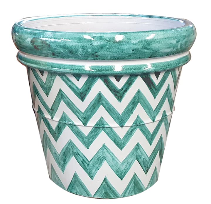 Ceramiche Angela Rinaldi – Vaso cycas in Ceramica di Vietri dipinto a ...