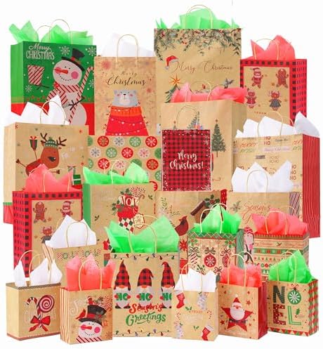 Amazon.com: Hallmark Red Gift Bags in Assorted Sizes (Pack of 6: 2 ...