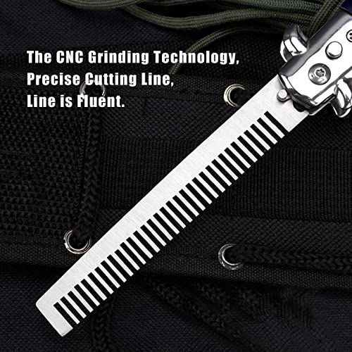 Snapklik.com : Foldable Pocket Comb, Stainless Steel Switchblade Comb ...