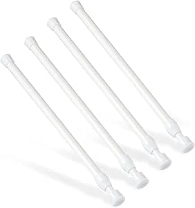 Goowin 4 Pcs Tension Rod, 25-40cm Tension Rods for Windows, No Drilling ...