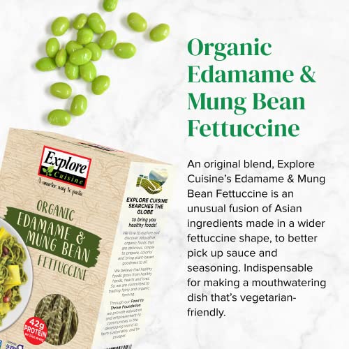Explore Cuisine Organic Edamame & Mung Bean Fettuccine - 8 Oz - Easy-to ...