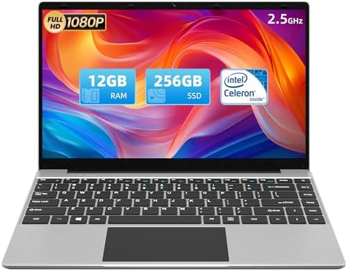 Amazon.com: jumper 14 Inch Laptop, 12GB DDR4 RAM 256GB SSD, Quad-Core ...