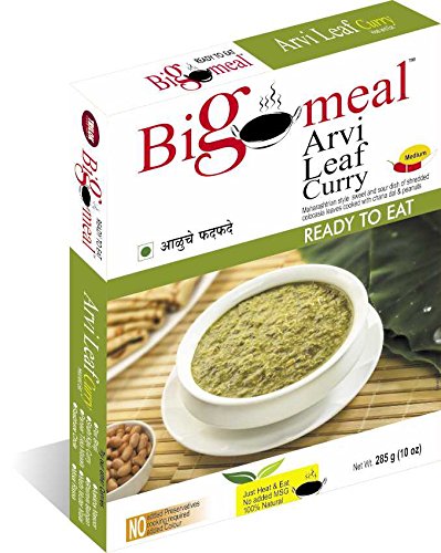 Bigmeal Ready to Eat Arvi Leaf Curry (Aluchi Patal Bhaji) (2 Packs of ...