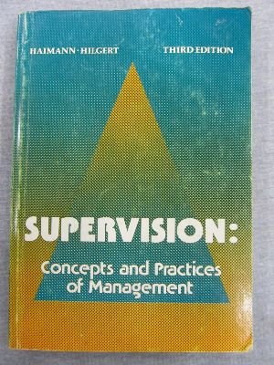 Supervision: Concepts and practices of management: Haimann, Theo ...