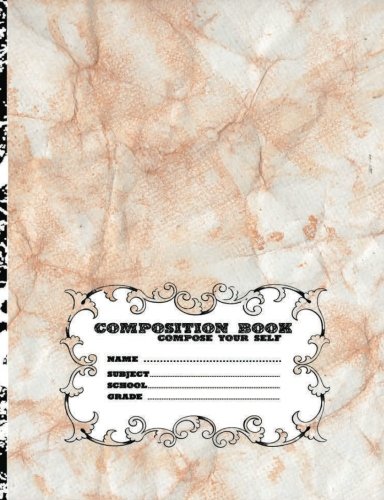 Composition Books School Compose Your Self Name Subject Grade ...