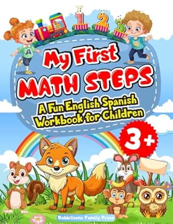 Amazon.com: My First Math Steps - Fun English-Spanish Workbook for ...