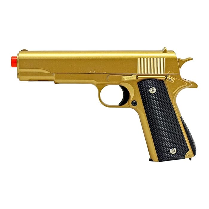 Buy M1911 Replica Full Metal Two Tone Gold & Black Airsoft Spring ...