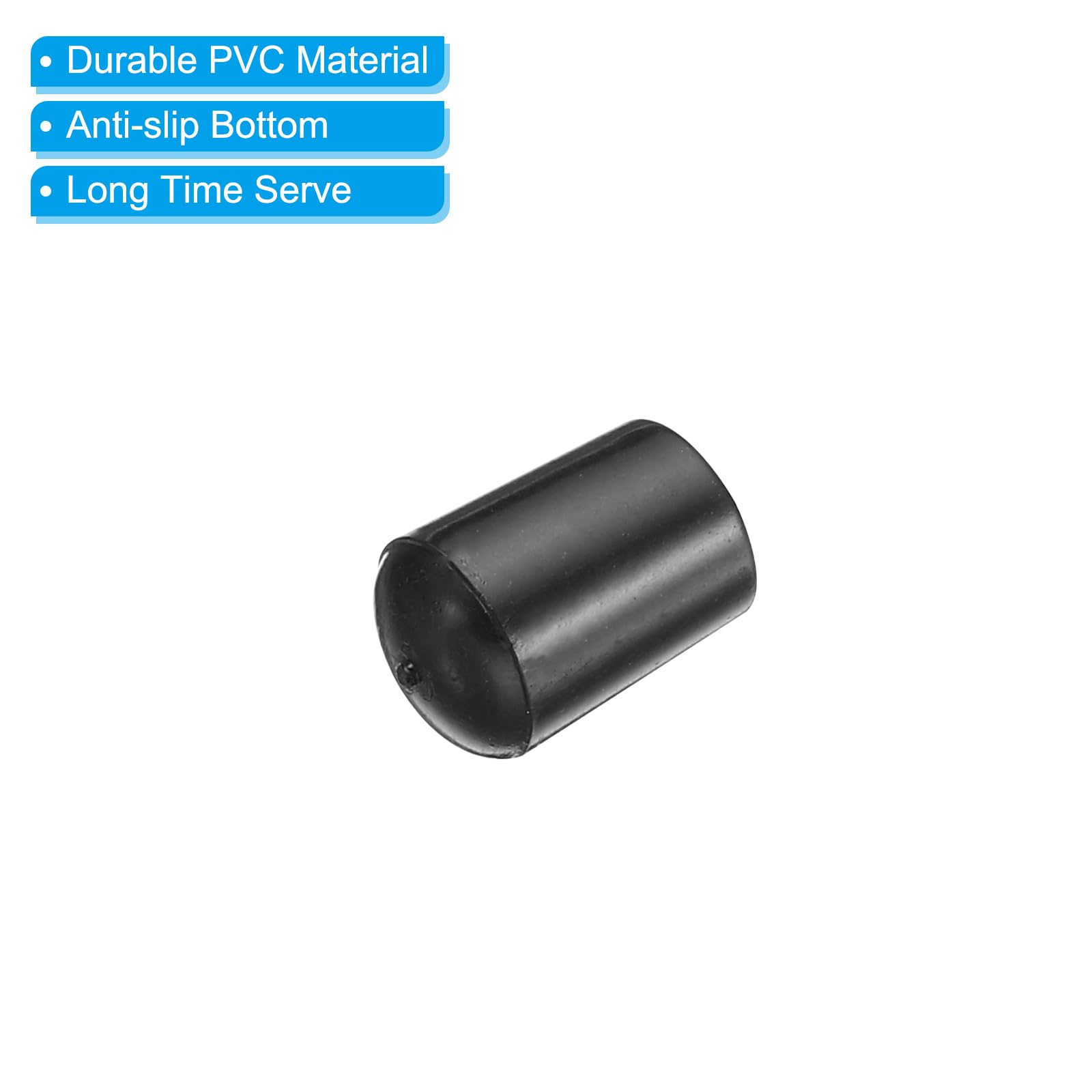 PATIKIL PVC End Caps, 100 Pack 6.5mm IDx9mm OD Bottom Round Bolt Cover ...