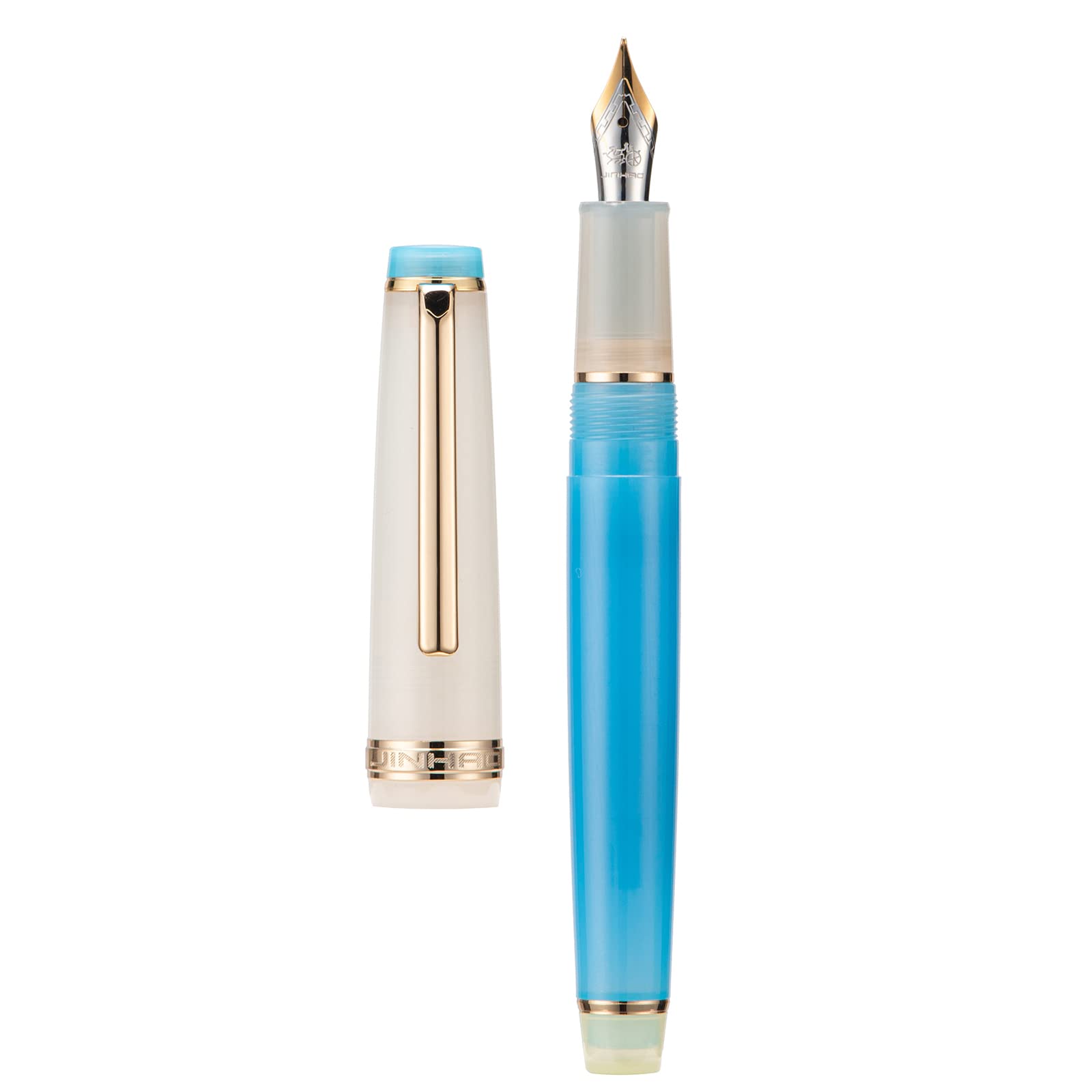 Jinhao 82 Acrylic Fountain Pen, Iridium Medium Nib with Ink Converter ...