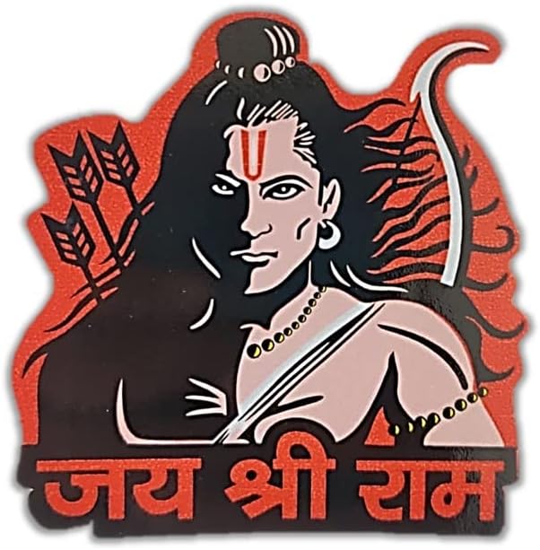 UNIq Jai Shri Ram Glossy Finish Decal Sticker for Car Bike Laptop ...