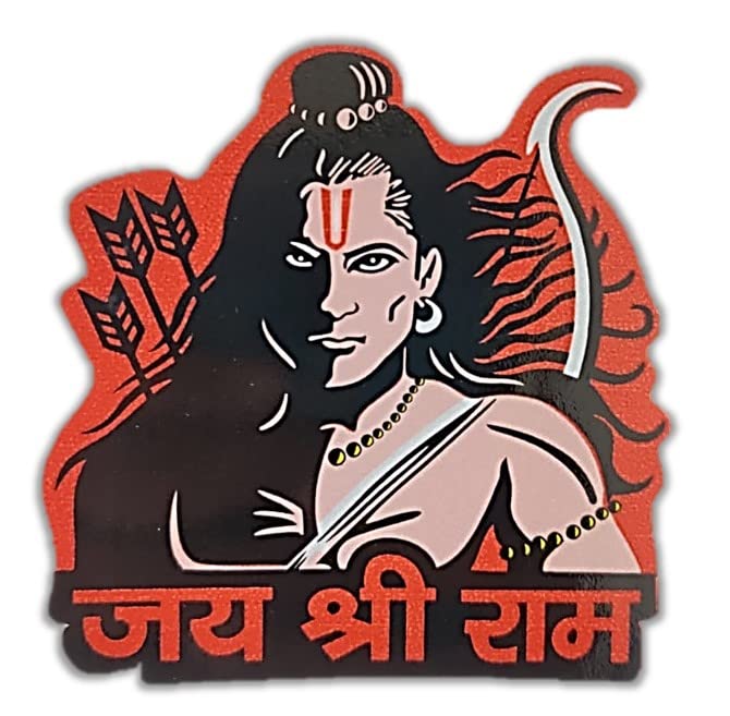 UNIq Jai Shri Ram Glossy Finish Decal Sticker for Car Bike Laptop ...