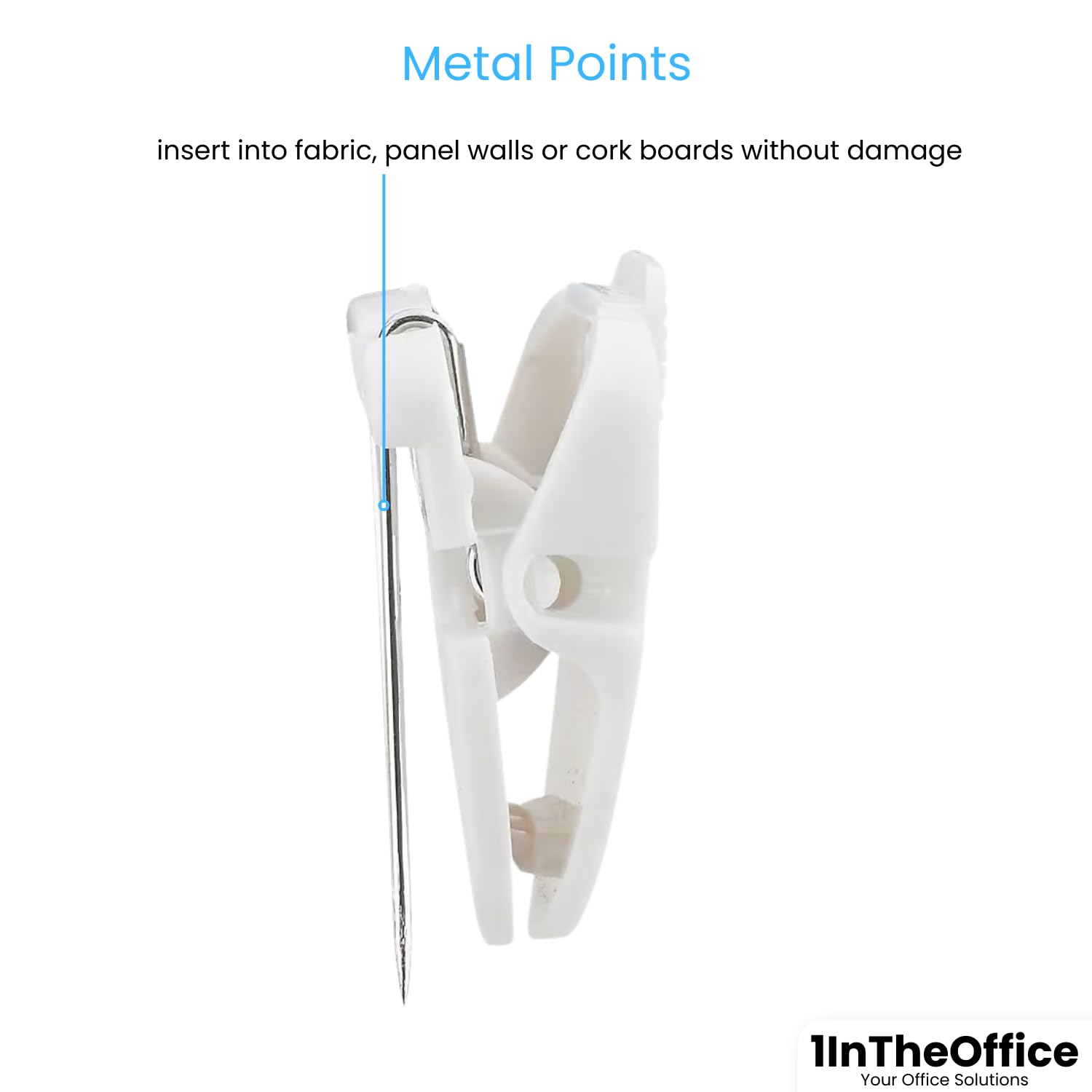 Snapklik.com : 1InTheOffice Cubicle Clips, White, 40/Pack