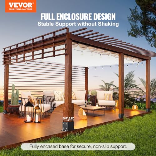 Snapklik.com : 6x6 Post Base 4 Pcs, Inner Size 56"x56" Post Base ...