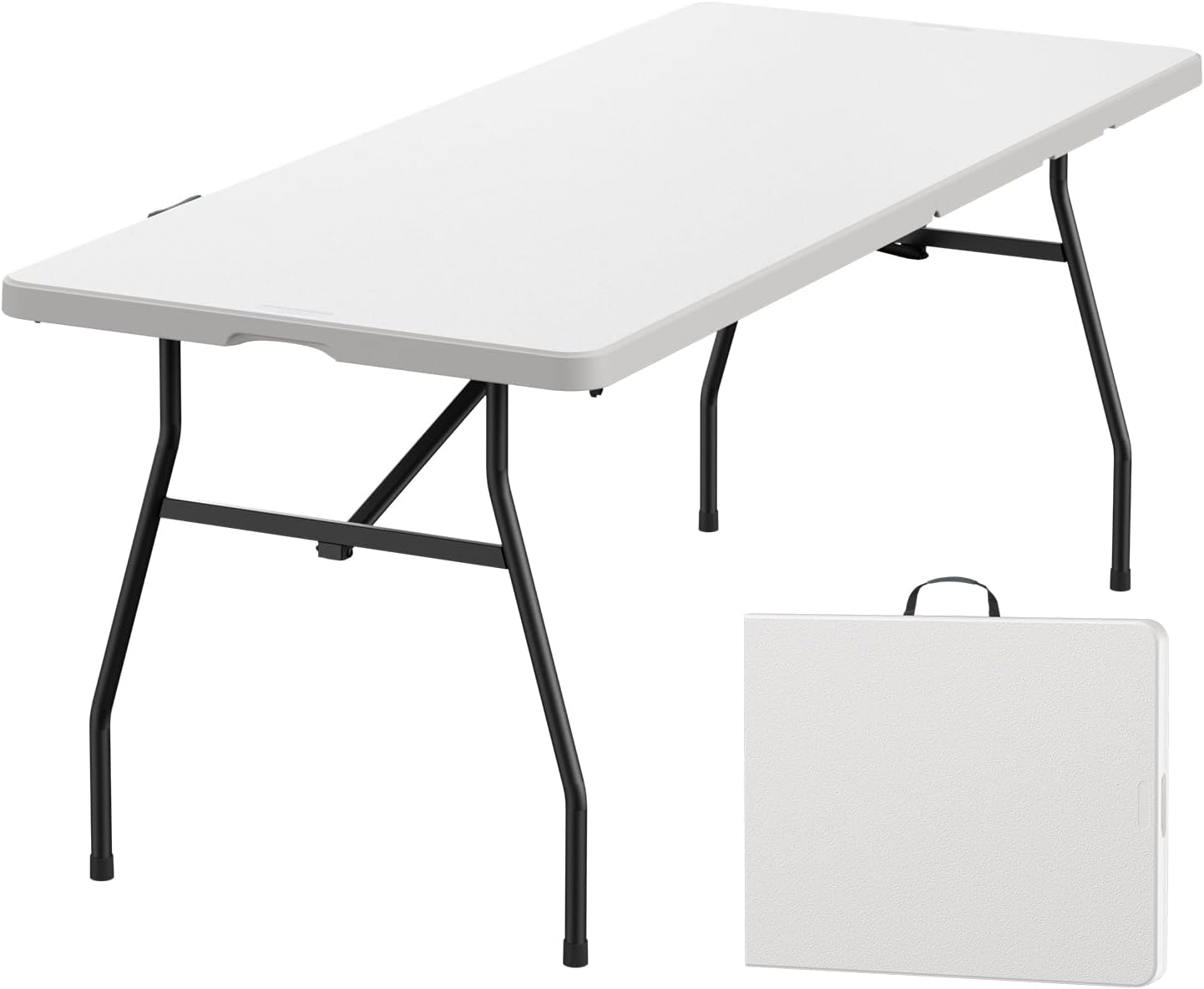 Amazon.com: Upstreman Home 6ft Folding Table, SwiftFold Plastic ...