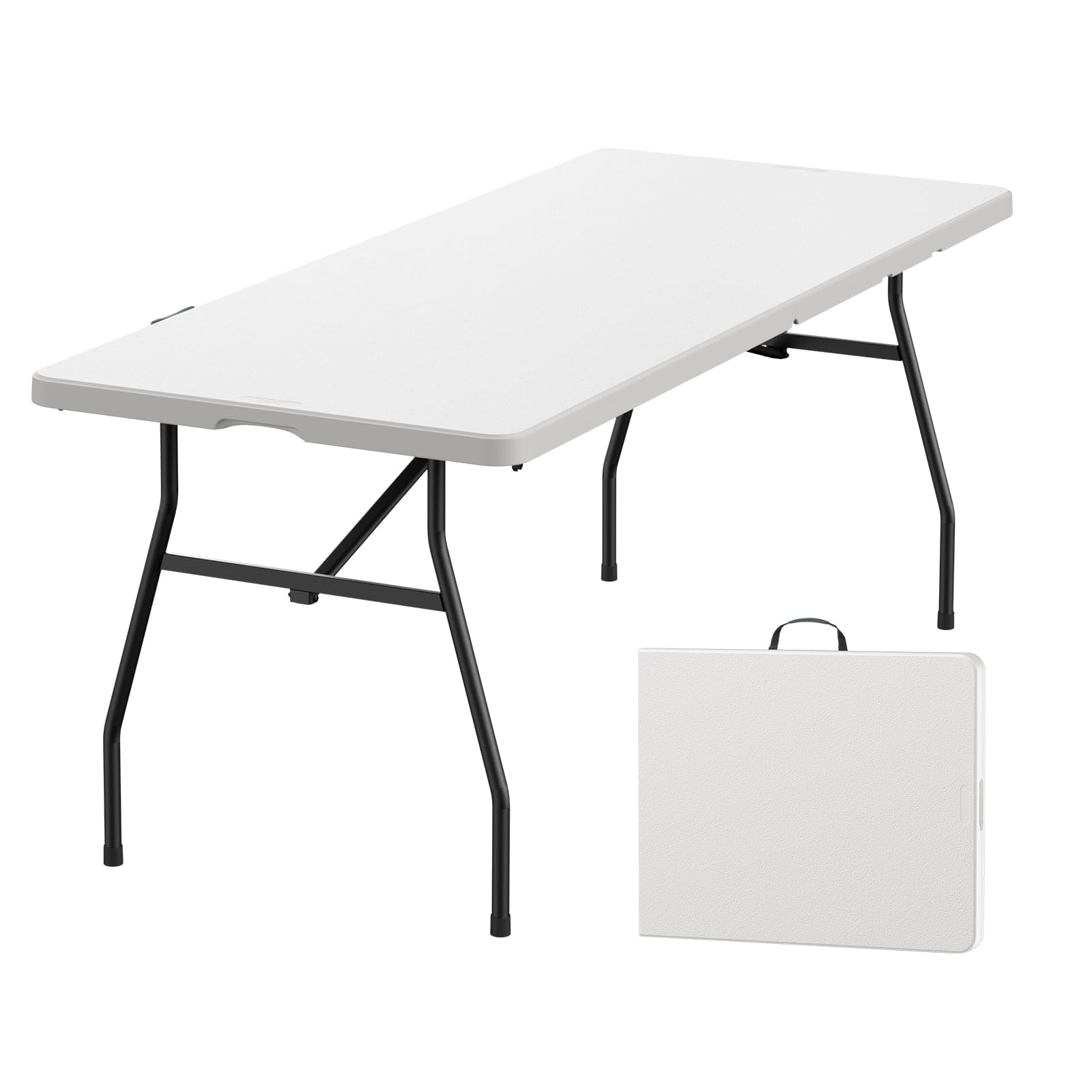 Amazon.com: Upstreman Home 6ft Folding Table, SwiftFold Plastic ...