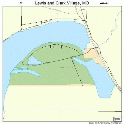 Amazon.com: Large Street & Road Map of Lewis and Clark Village ...