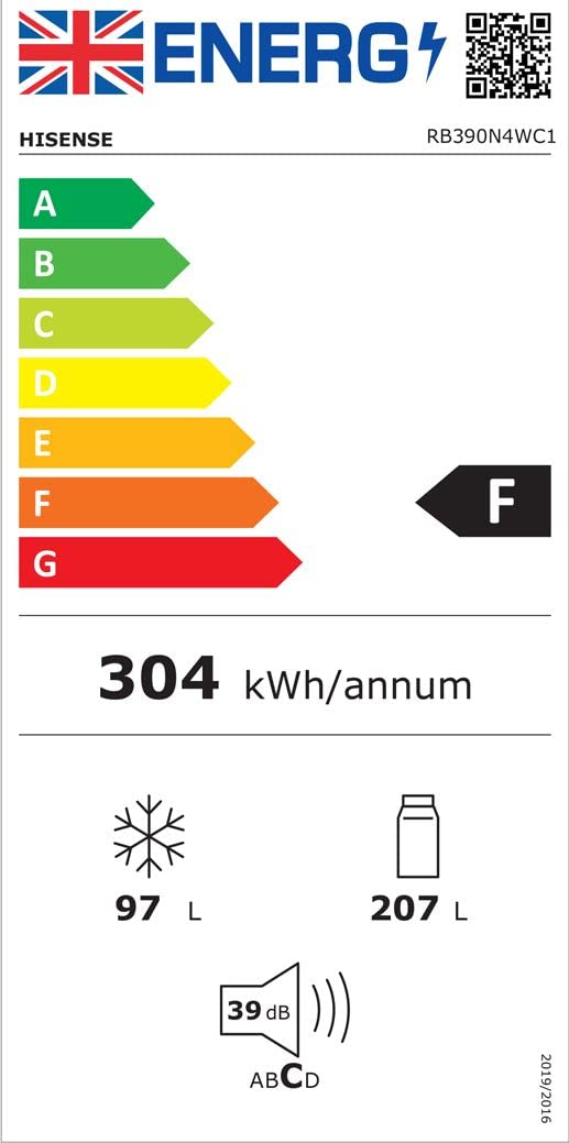 Hisense RB435N4BCE 70/30 Frost Free Fridge Freezer - Stainless Steel ...
