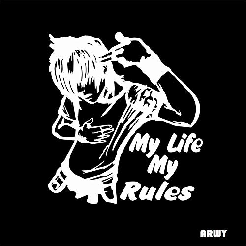 Buy Roonir My Life My Rule Windows, Sides, Hood, Bumper Car Sticker ...