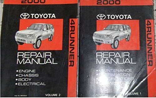 2000 Toyota 4Runner Service Shop Repair Manual Set OEM (2 volume set ...