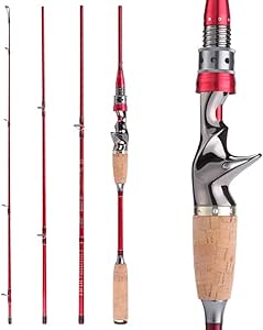 2.1m 2.4m Spinning/Casting Portable Travel Rods 4 Section Lure Fishing ...