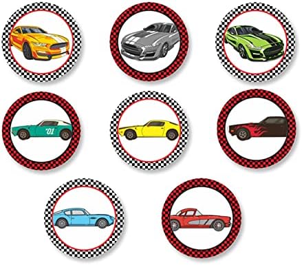 Amazon.com: Race Car Party Favor Stickers - 180 Labels : Toys & Games