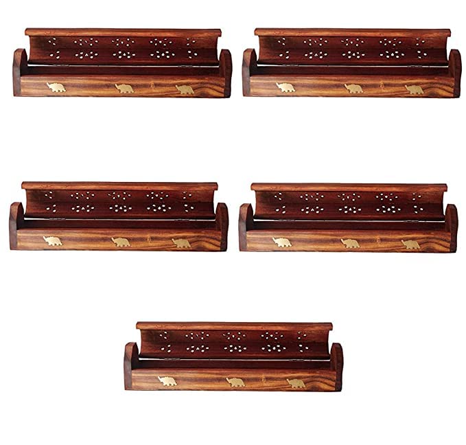 Northroot Sheesham Wooden and Brass Agarbati Holder, Dhoop Agarbatti ...