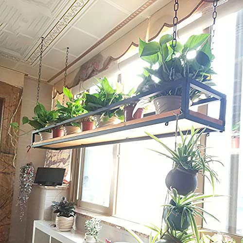 Floating Shelves Brackets 2 Tier Ceiling Shelf, Nordic Wrought Iron ...