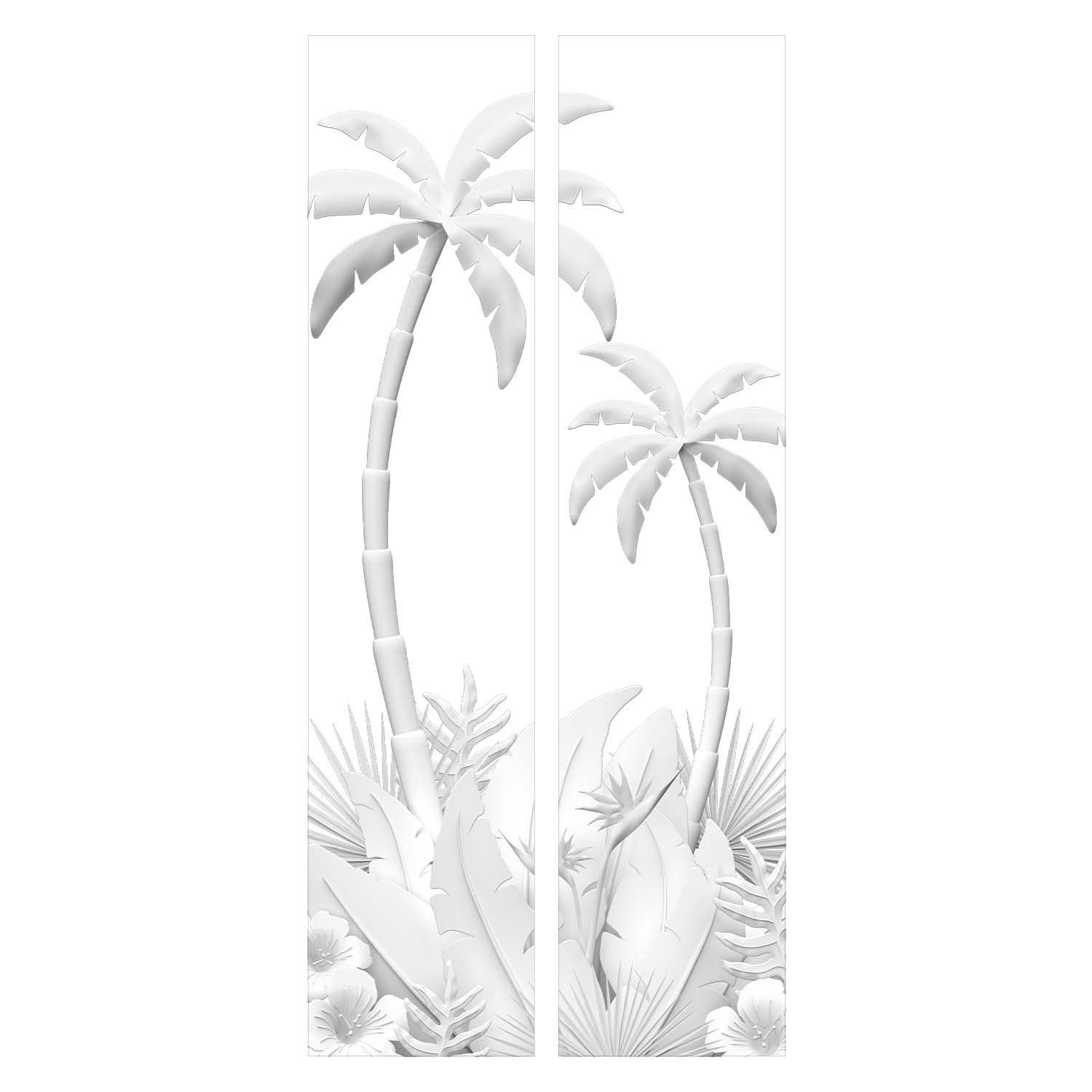 Amazon.com: Chicskin Tropical Plants Faux 3D Decorative Window Film ...