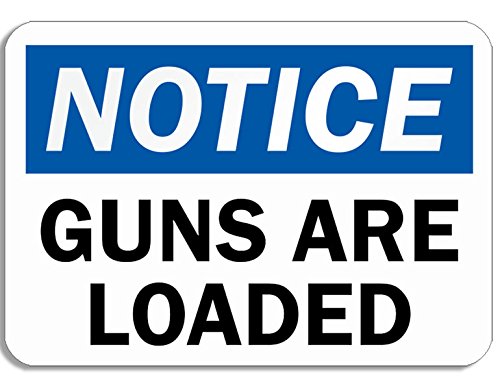 Amazon.com: Notice Guns Are Loaded Sticker (warning security safe ...
