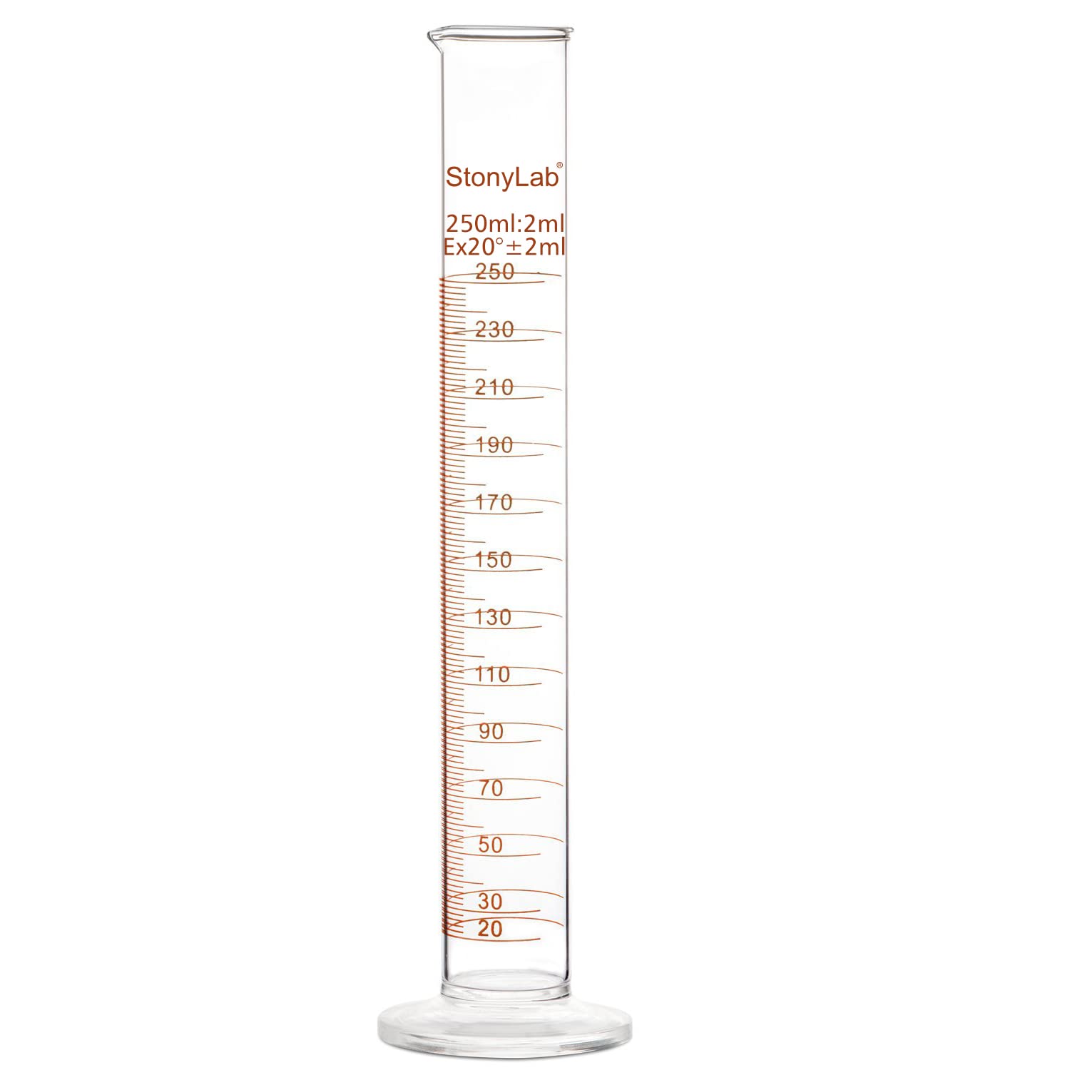 Snapklik.com : Stonylab 1-Pack Graduated Cylinder, Borosilicate Glass ...