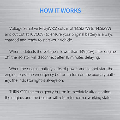 Snapklik.com : 250 AMP Dual Battery Smart Isolator Universal 12V/24V ...