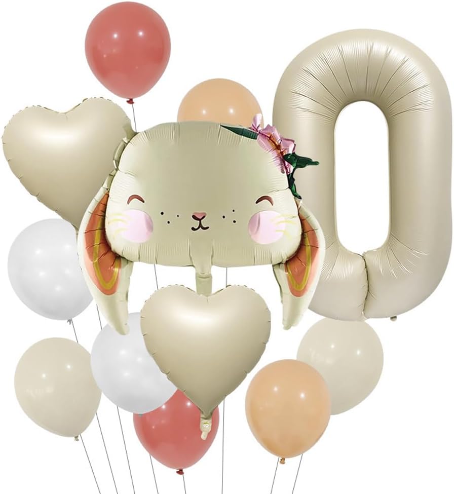 Amazon.com: 40 Inch Brown Number 0 Balloons, 12Pcs Girl and Kid Party ...