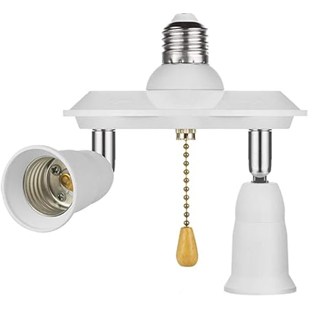 Pull Chain Light Fixture, E26 E27 Pull Chain Light Socket Adapter ...