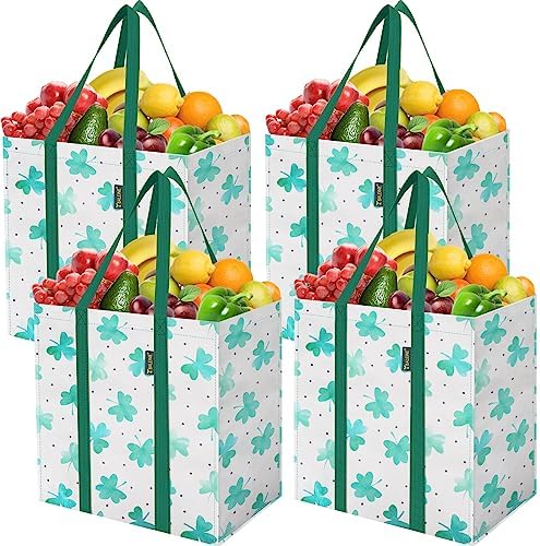 Amazon.com - BALEINE 4 PK Grocery Bags Reusable Shopping Bags with ...