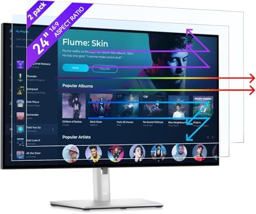 IPROKKO 2 Pack 24 Inch Anti Blue Light Screen Protector for Computer ...