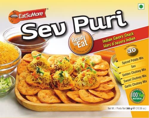EATSUMORE Sev Puri Mumbai style Kit, 31.74 Oz, Easy to Cook, No ...
