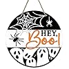 Amazon.com: Deroro Halloween Hey Boo Ghost Sign for Front Door Decor ...