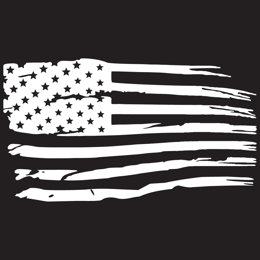 Amazon.com - Distressed American Flag Vinyl Decal | 5.5 X 3.5 inches ...