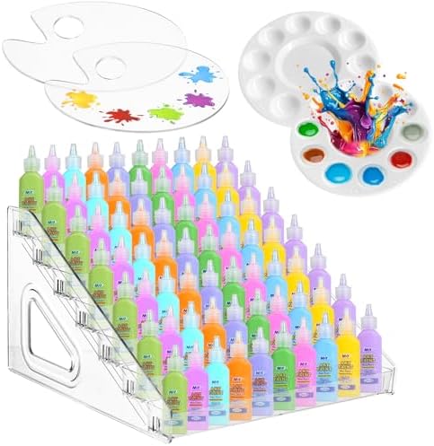 Amazon.com: Vowcarol Clear Acrylic Paint Organizer: 7-Tier Miniature ...