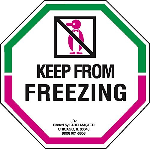 Labelmaster JR7 Keep from Freezing Label, Paper, 3" x 3" (Pack of 500 ...