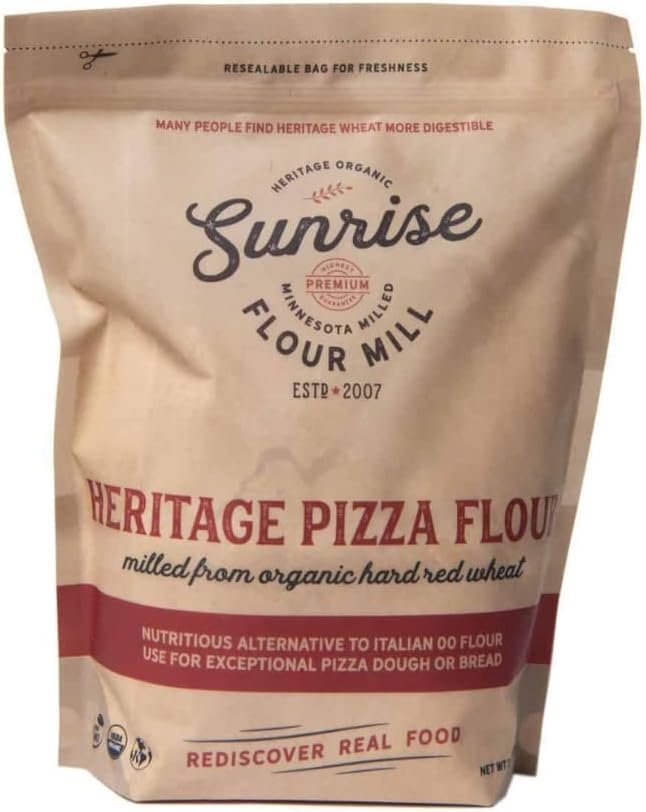 Amazon.com : Sunrise Flour Mill USDA Organic Heritage Pizza Flour - 5 ...