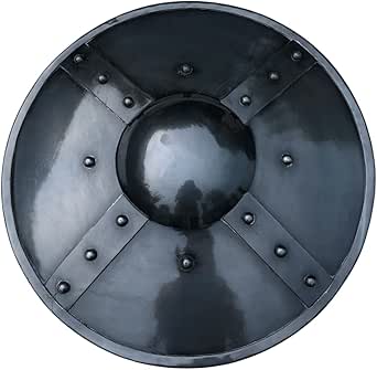 Amazon.com: Battle Ready Buckler Shield Medieval Archers Combat Black ...
