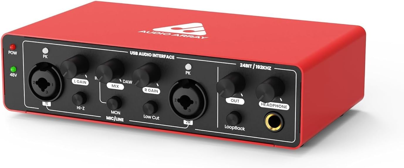 Amazon.com: Audio Array AI-04 2x2 Audio Interface | Premium Mic Pre ...