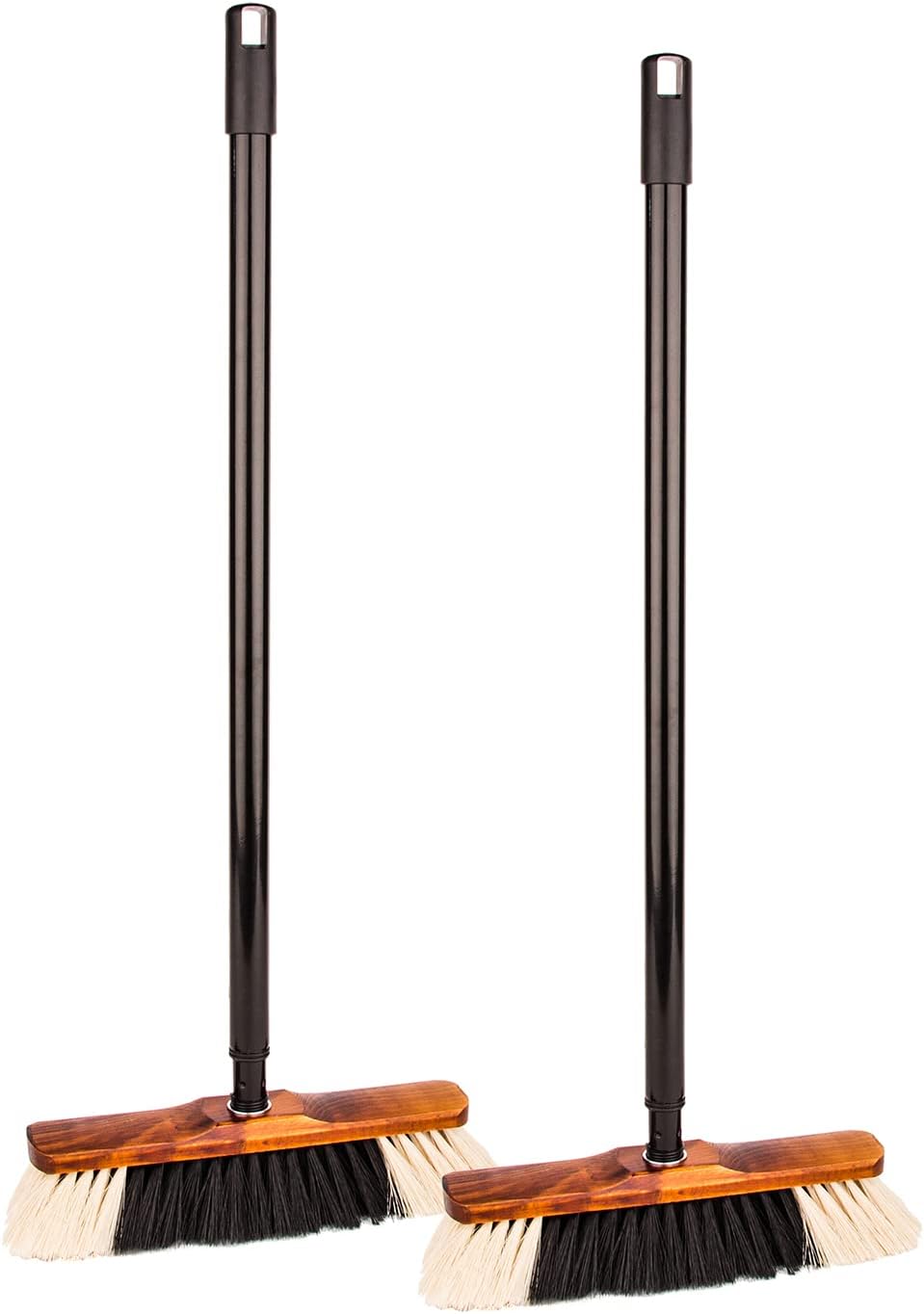 BigDean 2 Stück Besen mit Stiel Zimmerbesen 30cm breit weiche Borsten ...