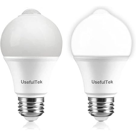 HEKEE Motion Sensor LED Light Bulb 9W A19 PIR Built-in IR 60W ...