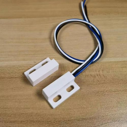 Gebildet 2 sets White Magnetic Switch Wiring NO/NC Recessed Door Sensor ...